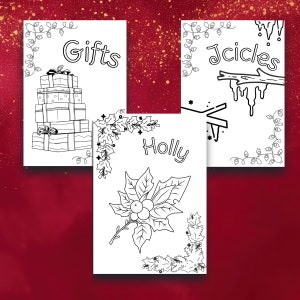 Christmas Themed A Through Z Coloring Pages Bundle Instant Digital ...