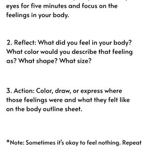 Body Scan Therapist Activity Sheet for Mental Health Help Download and ...