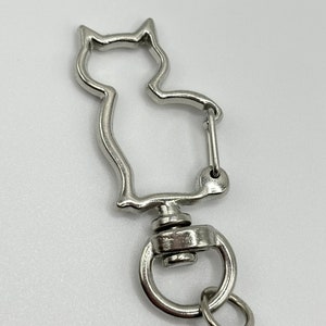 Dangle Cat Handmade Keychain With Colorful Beads Over 4 Inches Long ...