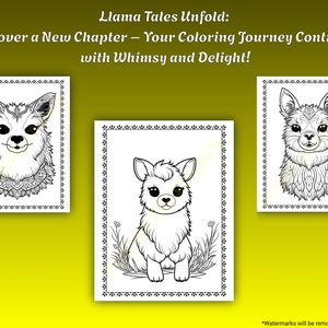 Llama Coloring Pages 50 Page Bundle PDF Download and Print for Letter ...