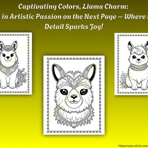 Llama Coloring Pages 50 Page Bundle PDF Download and Print for Letter ...