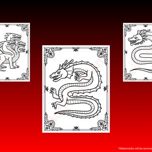 Dragon Coloring Pages 30 Page Bundle for Letter Size Paper Download and ...