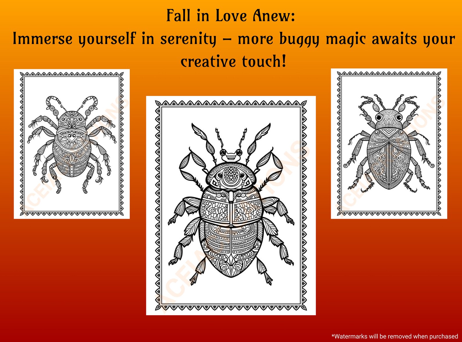 Bug Coloring Pages Bundle 50 Detailed Coloring Pages PDF Digital ...