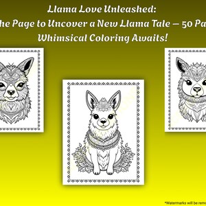 Llama Coloring Pages 50 Page Bundle PDF Download and Print for Letter ...