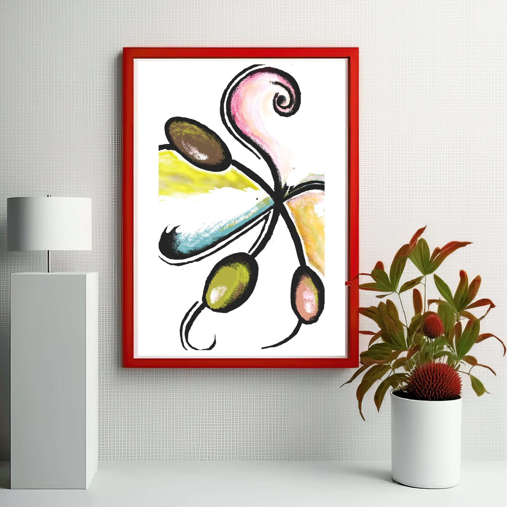 Instant Download Colorful Office Wall Artwork abstract - Etsy
