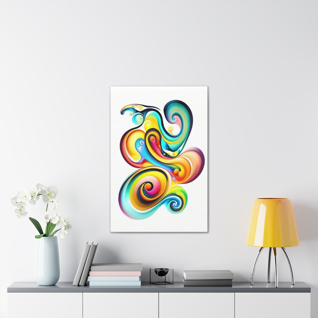 Print on Canvas Wall Art - Colorful Abstract Art Print| Bold Vivid ...
