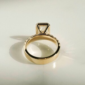 GRA Certified 3.34CT Radiant Cut Moissanite Engagement Ring Solitaire ...