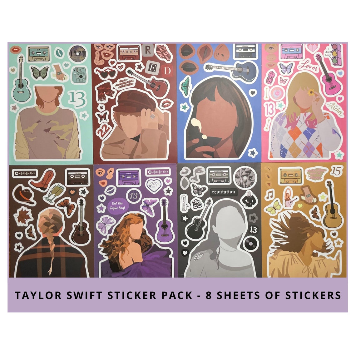 Taylor Swift Sticker Pack Eras Tour Taylors Version Random - Etsy Canada