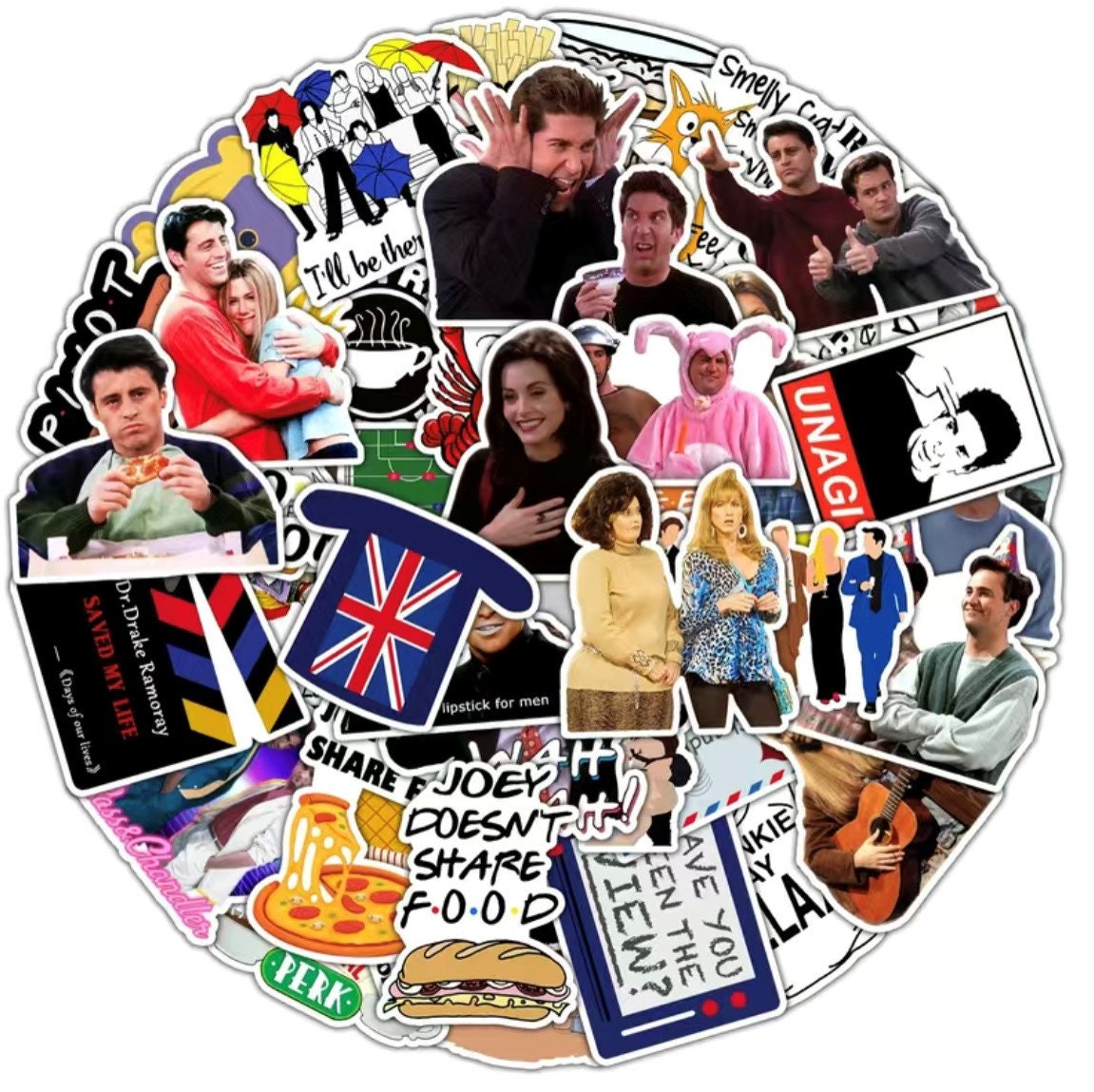 Friends Sticker Pack, Vinyl Stickers, Die Cut Waterproof Stickers ...