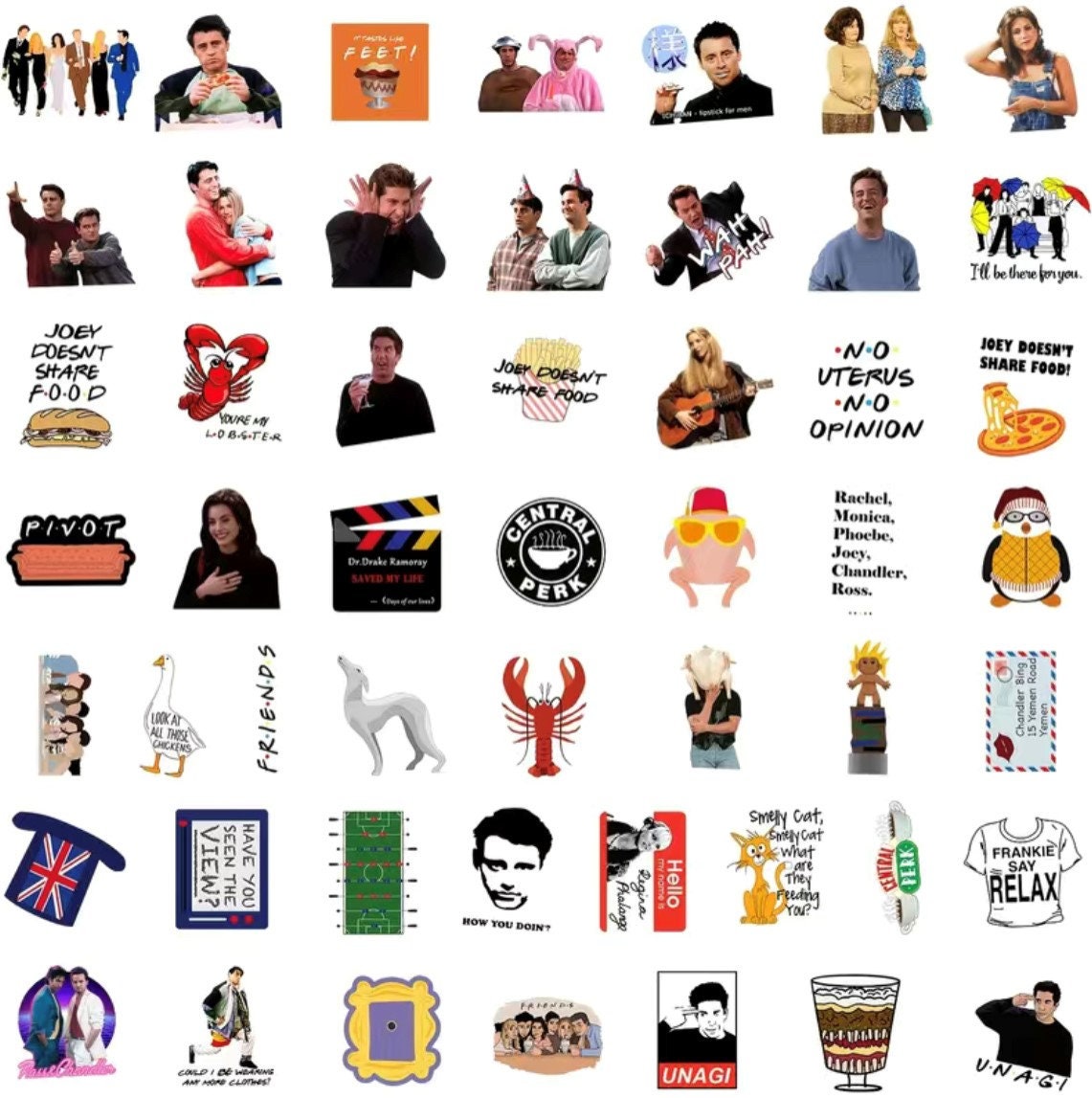 Friends Sticker Pack, Vinyl Stickers, Die Cut Waterproof Stickers ...