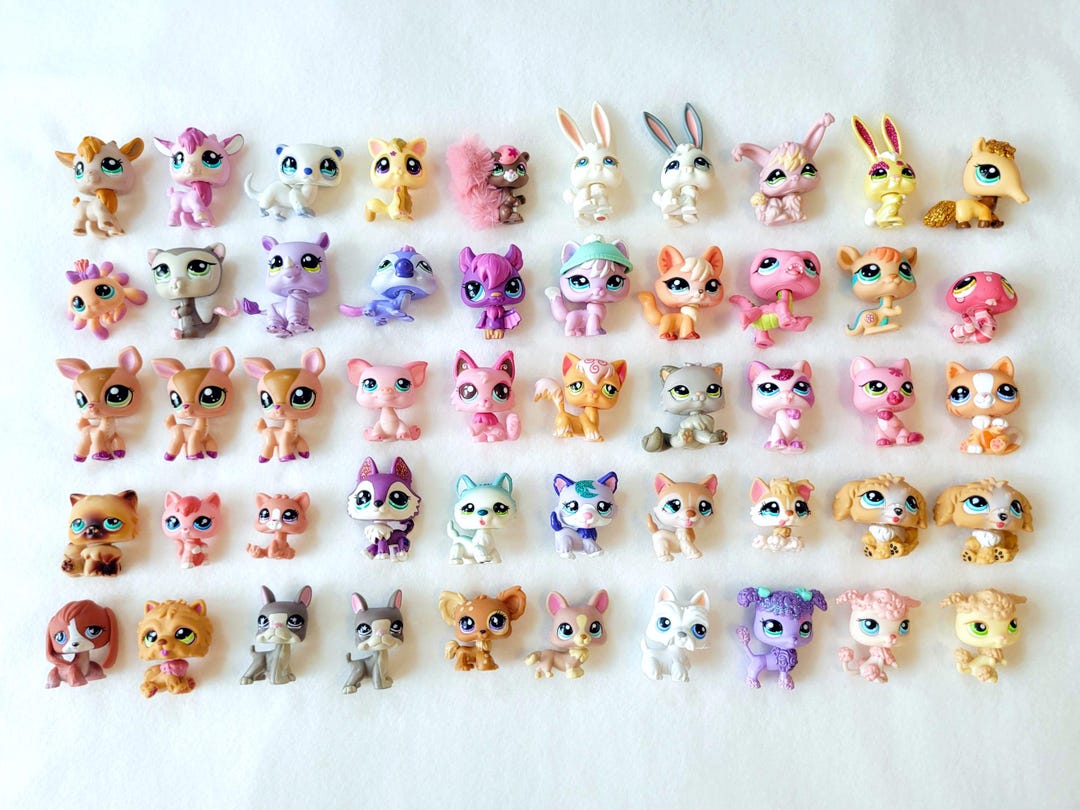 LPS Littlest Pet Shop 50 Pets Dogs, Cats, Foxes, Rare Molds Hasbro ...
