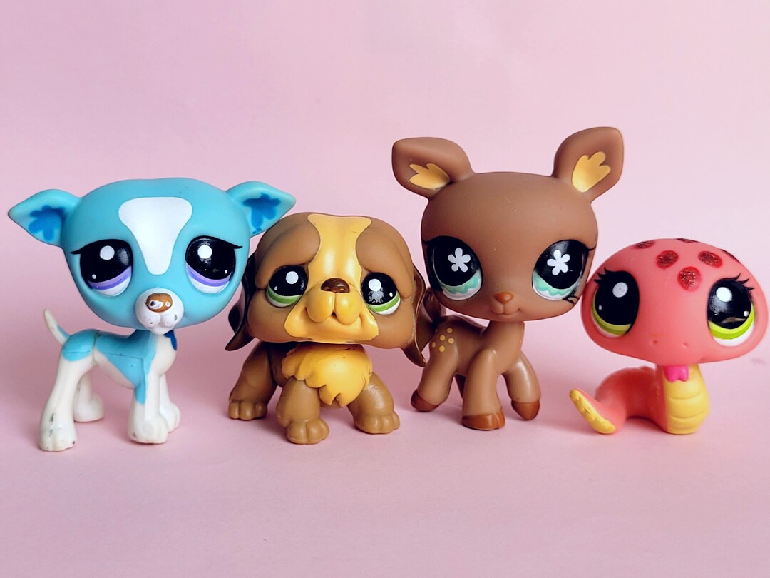 LPS Littlest Pet Shop Greyhound St. Bernard Deer Snake Hasbro Authentic ...