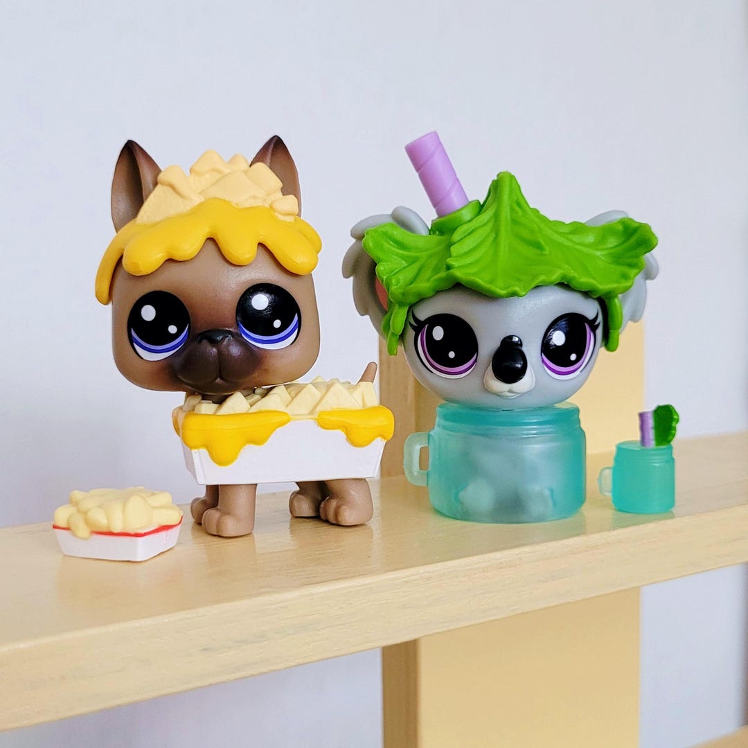 LPS Littlest Pet Shop Hungry & Thirsty Pets - Hasbro Authentic - Etsy