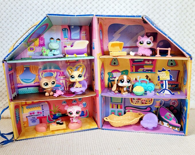 LPS Littlest Pet Shop SET With 6 Pets, Pet House and Accessories ...