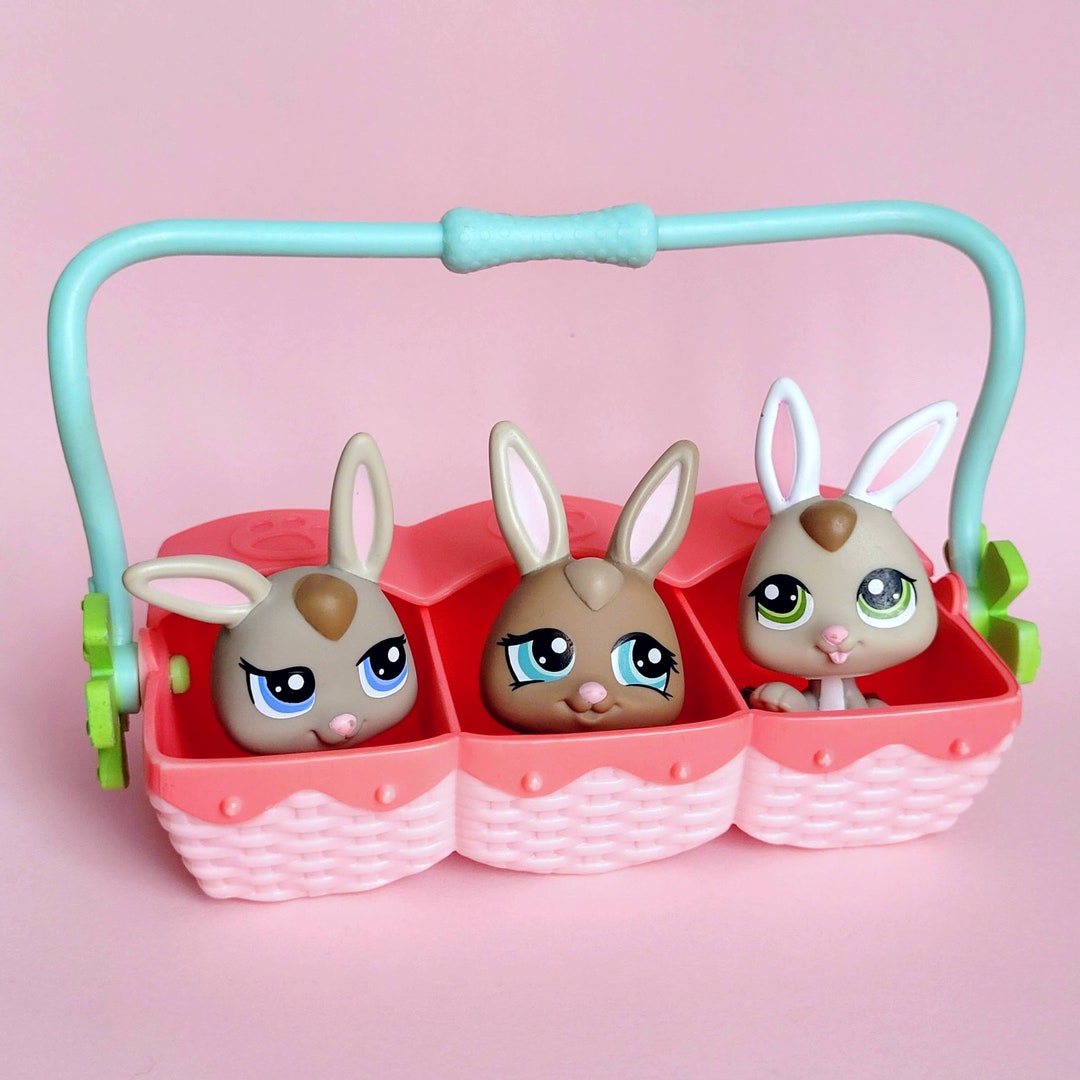 LPS Littlest Pet Shop Triplets Set - Rabbits #1332 #1333 #1334 Hasbro ...