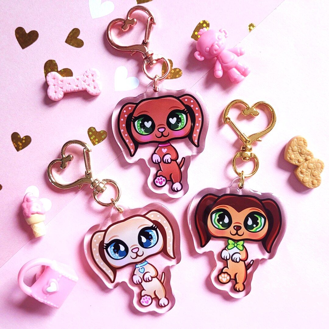 LPS Dachshund Keychain | 2 Inches Acrylic Epoxy Charm - Etsy