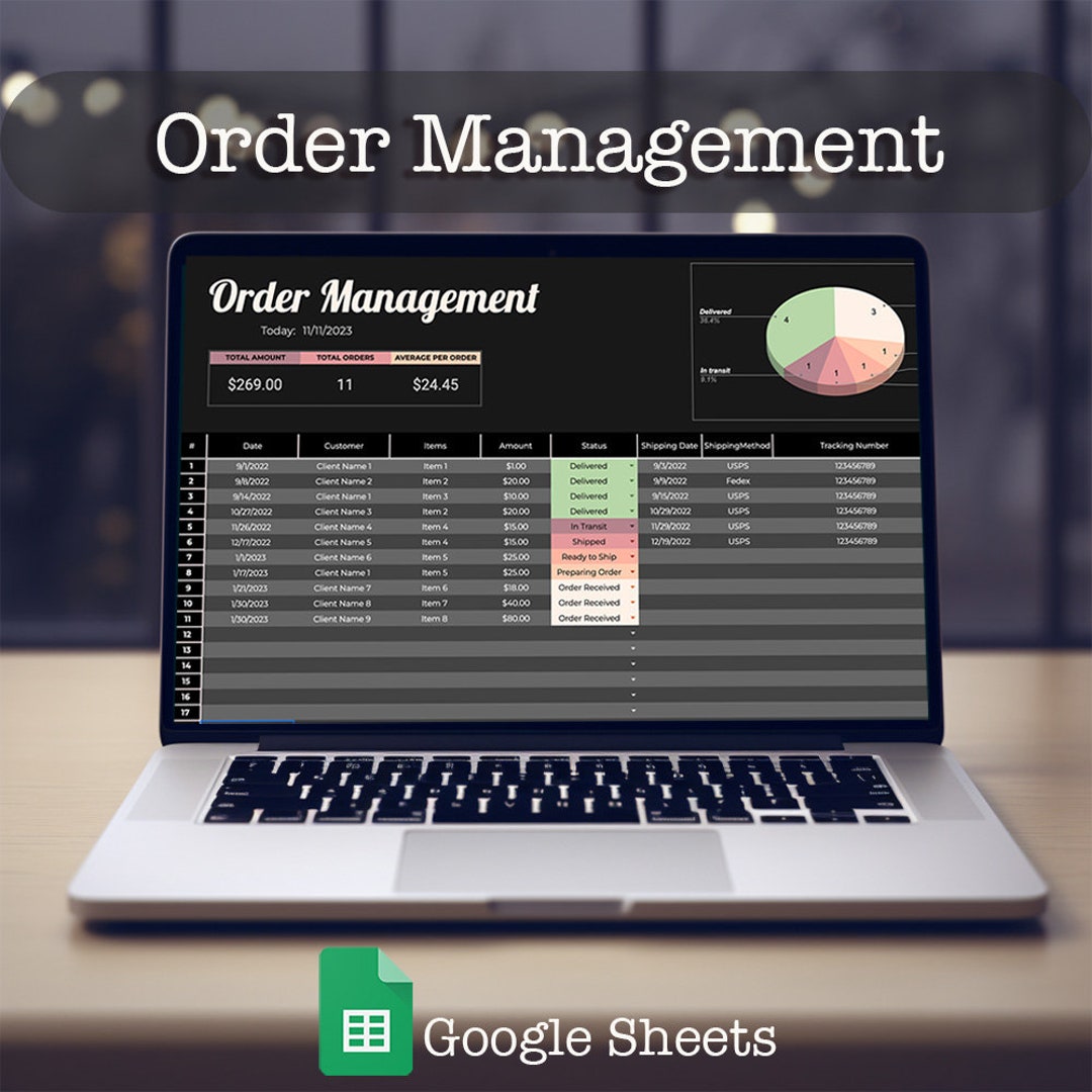 Order Management Spreadsheet for Small Business | Tool for Tracking ...