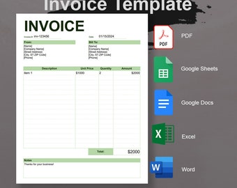 Purchase Order | Order Form Editable | Editable & Printable PDF/ MS ...