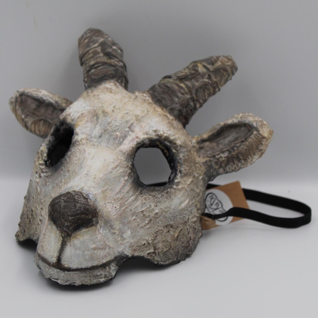 Goat Paper Mache Mask, Goat Face Mask, Party Face Mask, Animal Mask - Etsy
