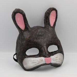 Rabbit Paper Mache Mask, Bunny Mask, Animal Mask, Mask for Children ...
