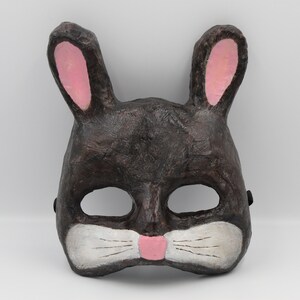 Rabbit Paper Mache Mask, Bunny Mask, Animal Mask, Mask for Children ...