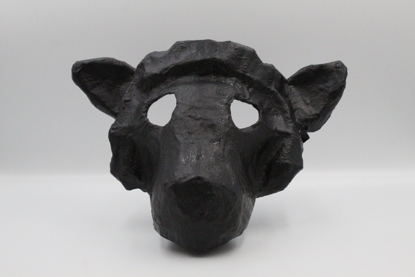 Black Sheep Mask, Paper Mache Mask,masquerade Ball Mask , Animal Mask ...