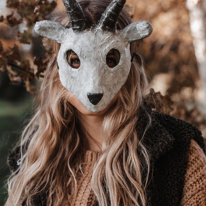 Goat Mask - Etsy