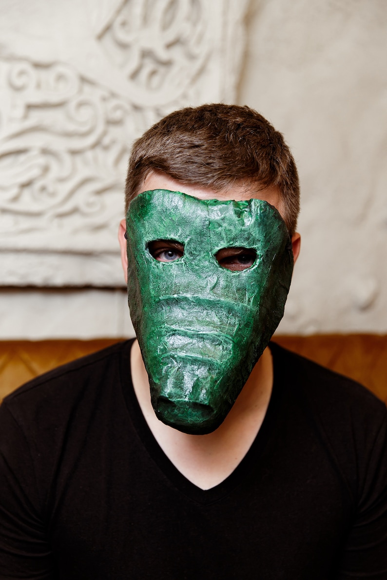 Crocodile Mask, Paper Mache Mask, Full Face Mask - Etsy