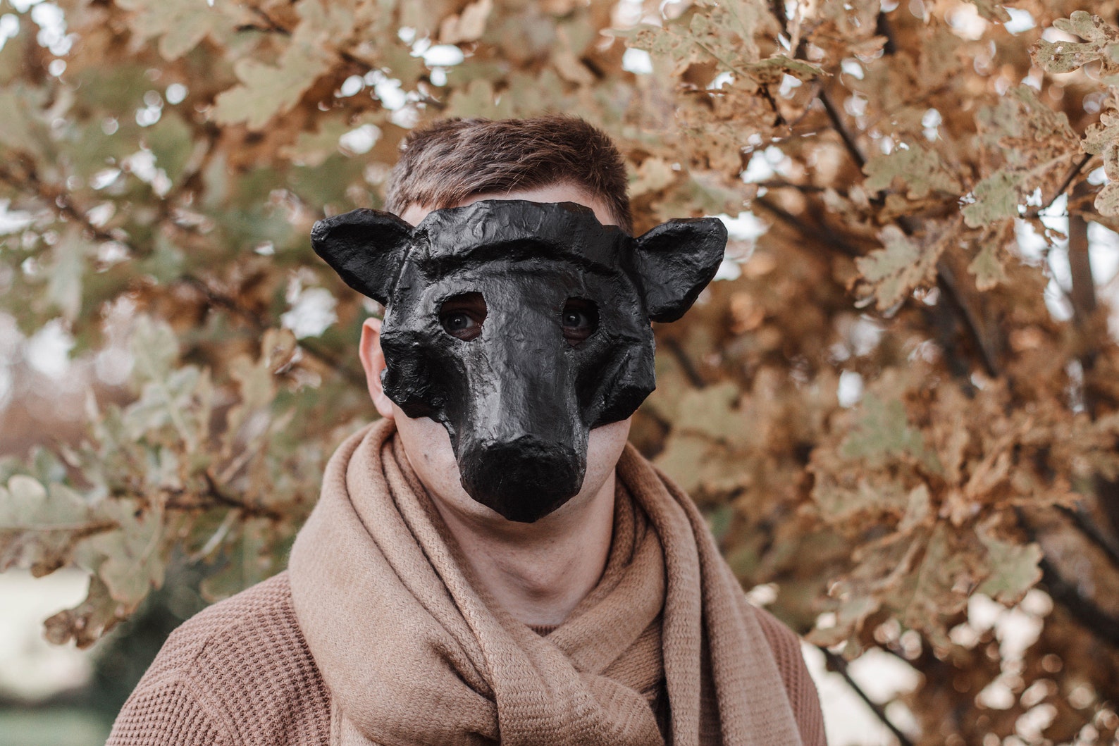 Black Sheep Mask, Paper Mache Mask,masquerade Ball Mask , Animal Mask ...