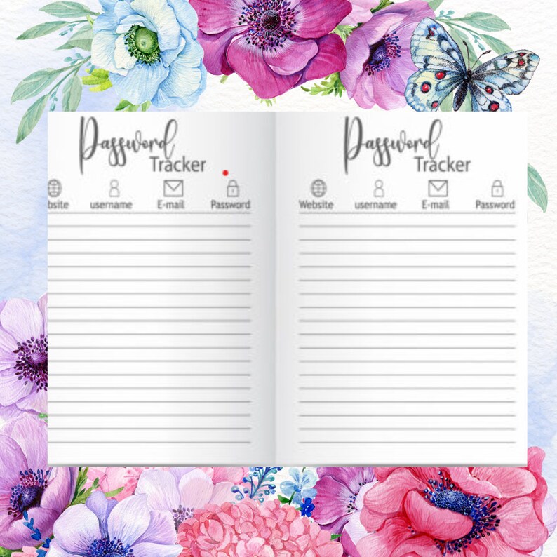 Printable Password Tracker Password Log and Password Keeper - Etsy
