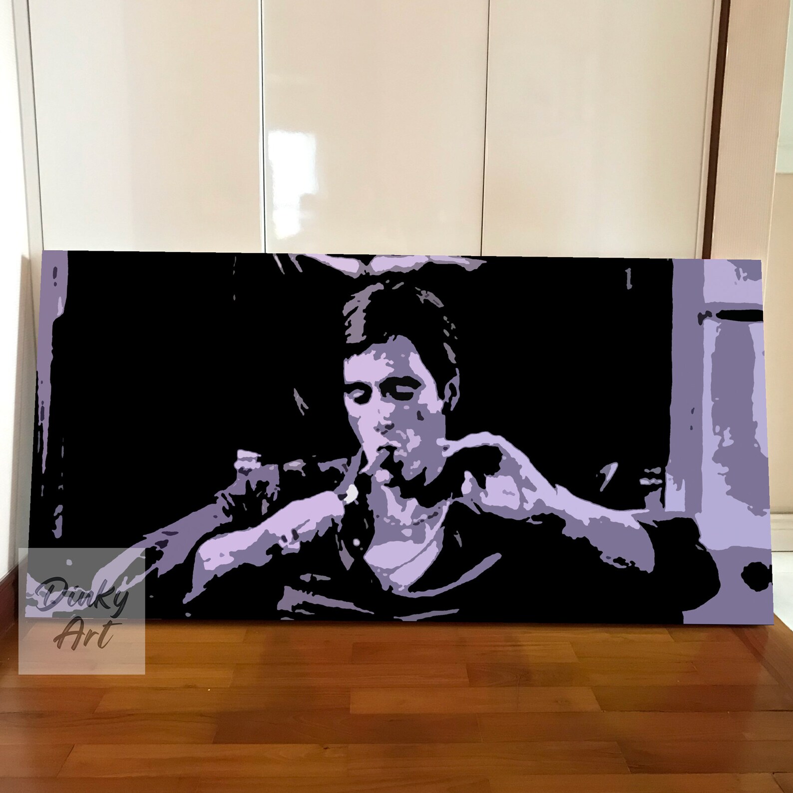 Scarface Al Pacino Pop Art Painting Cult Film Original Hand Painted Oil ...