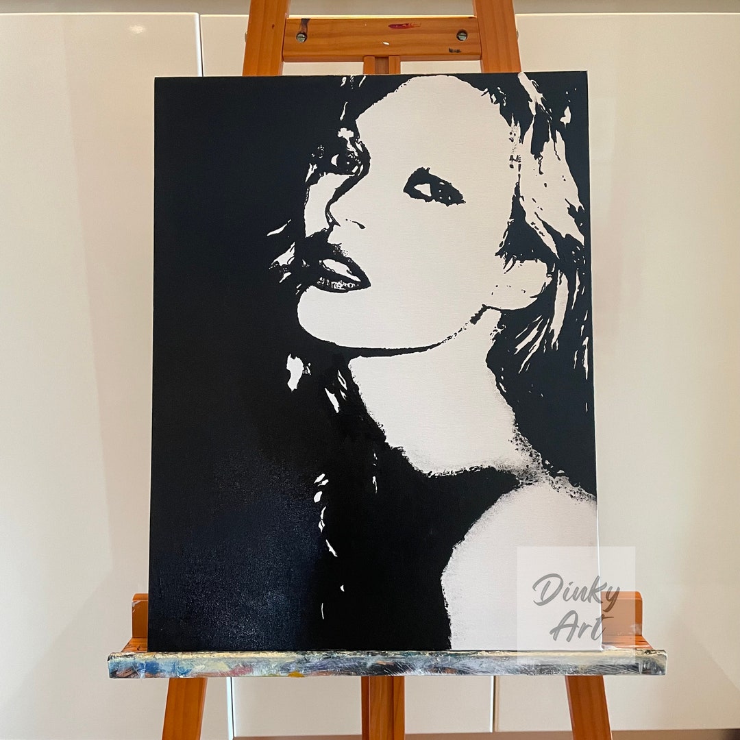 Iconic Kate Moss Pop Art Painting Available Both as Hand Painted ...