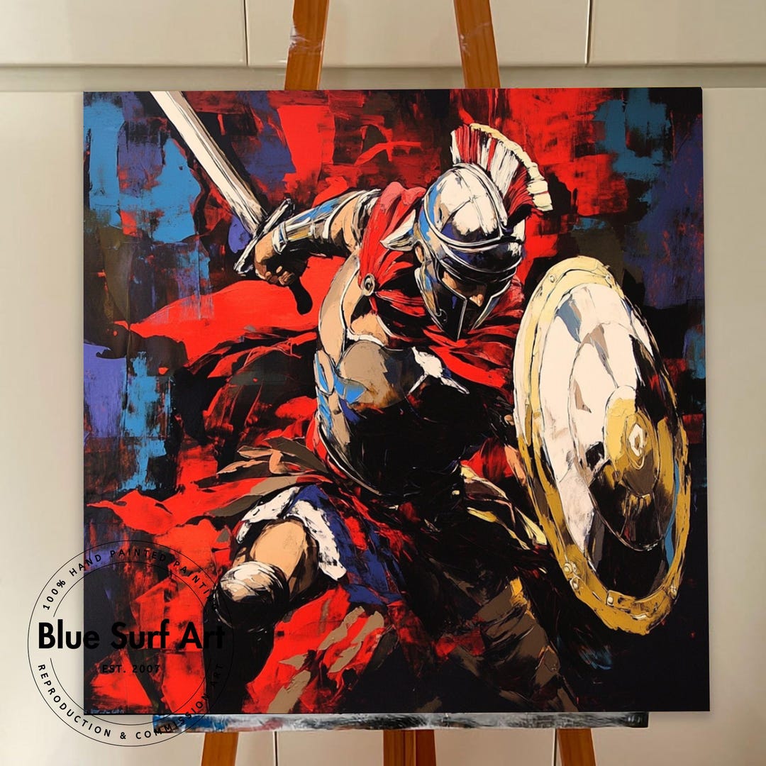 Hand-painted Gladiator Movie Reproduction Custom Oil on Canvas or ...