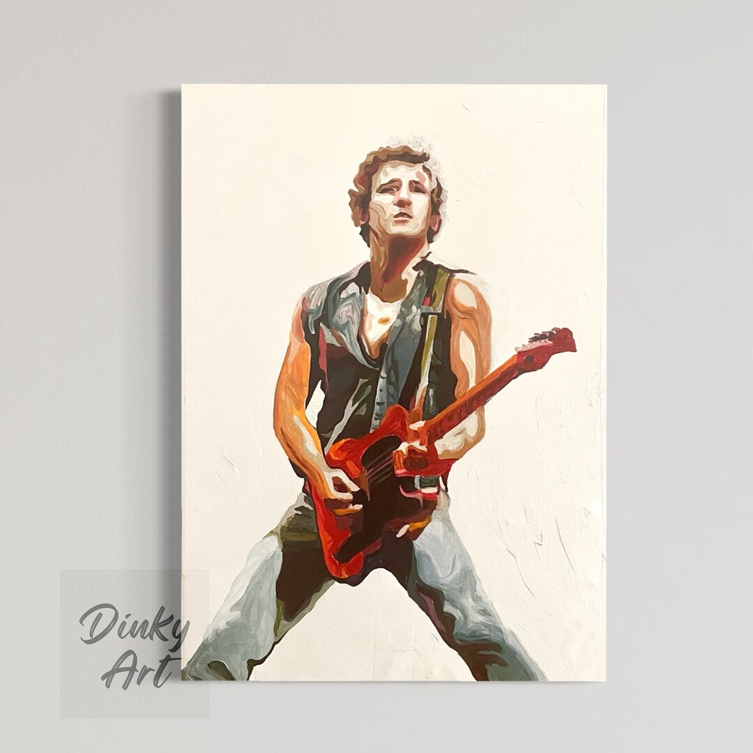 Bruce Springsteen Inspired Pop Art Print Iconic Rock & Roll Music Wall ...