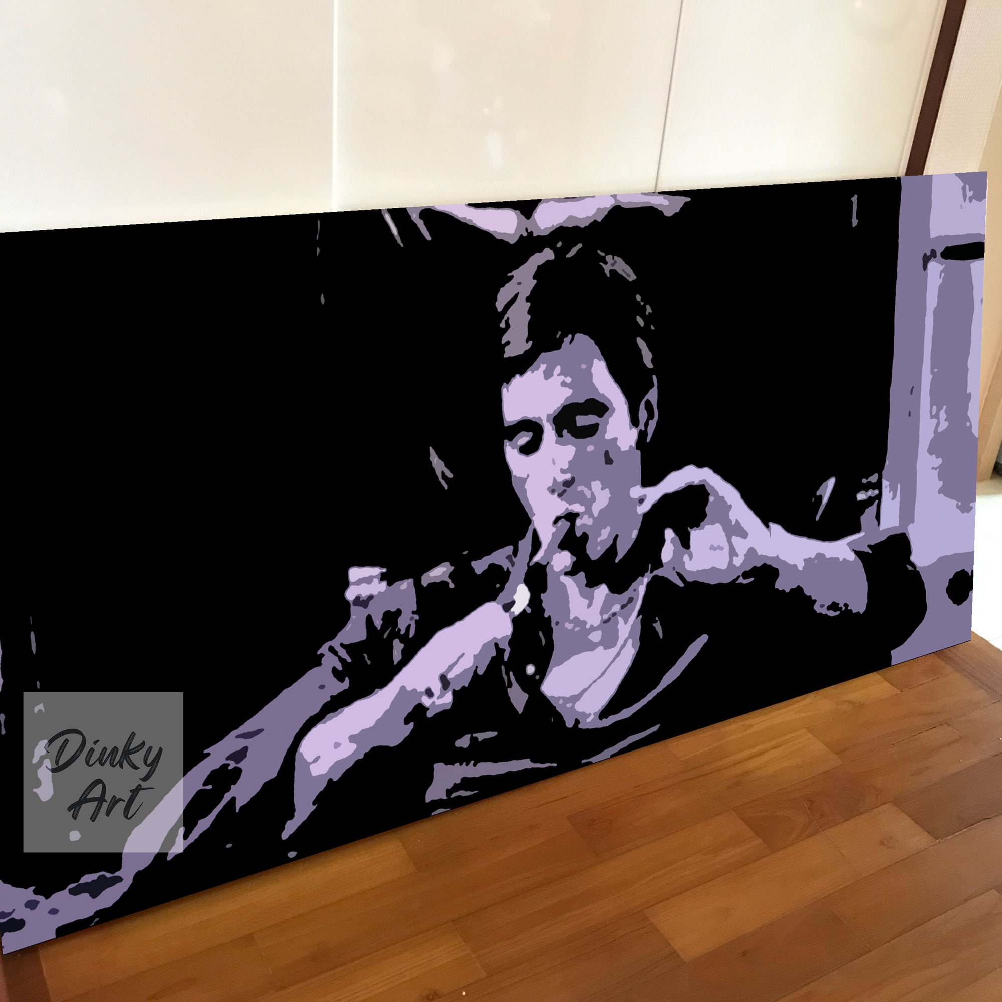 Scarface Al Pacino Pop Art Painting Cult Film Original Hand Painted Oil ...