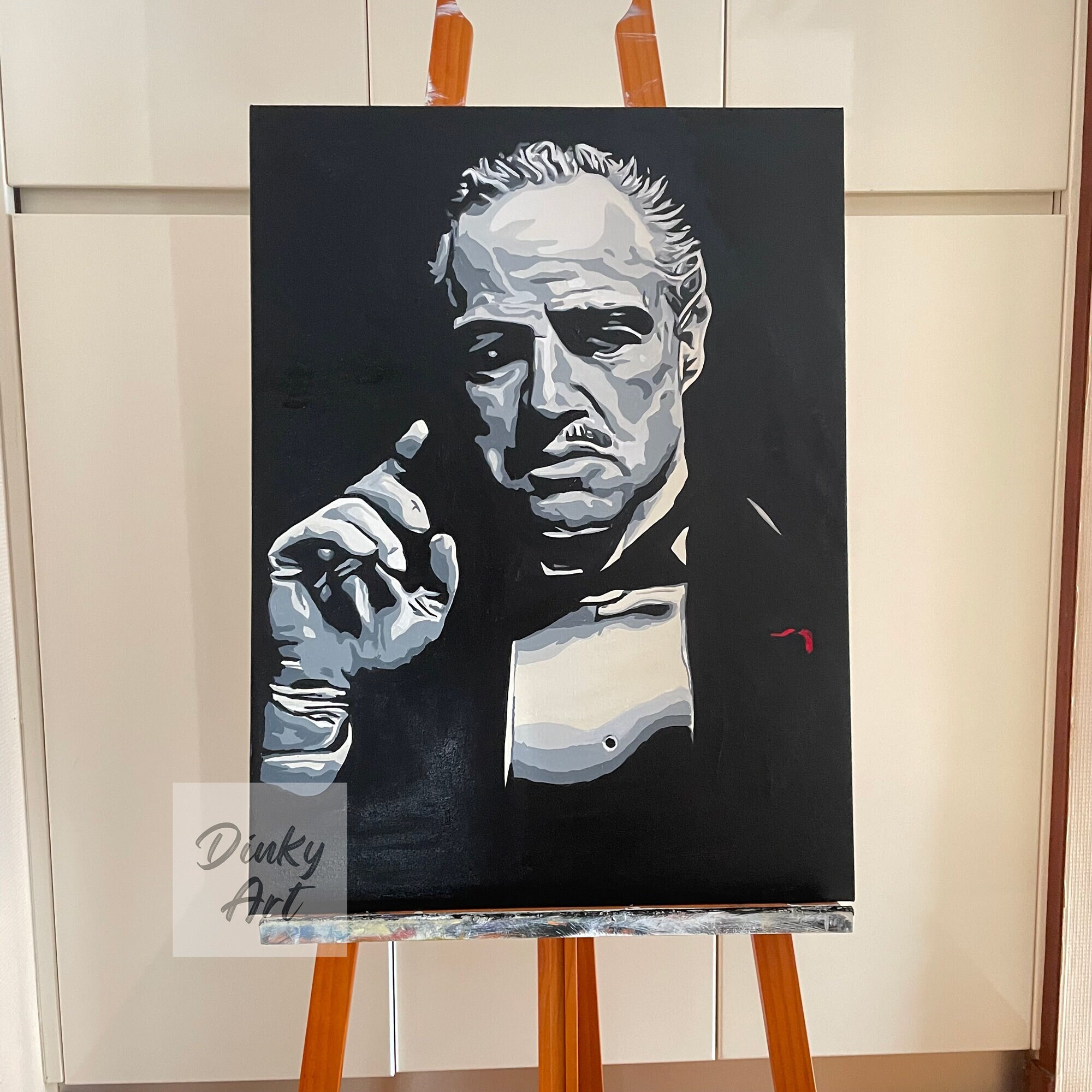 Godfather Hand Painted Pop Art Oil Painting of the Godfather Marlon ...
