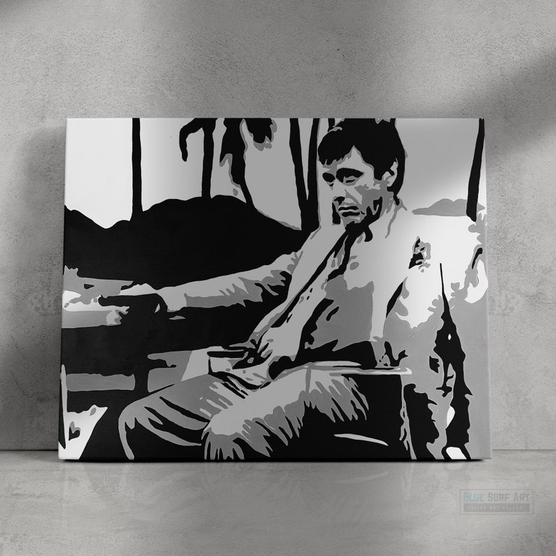Scarface Pop Art Painting Al Pacino Available Both as Prints and ...