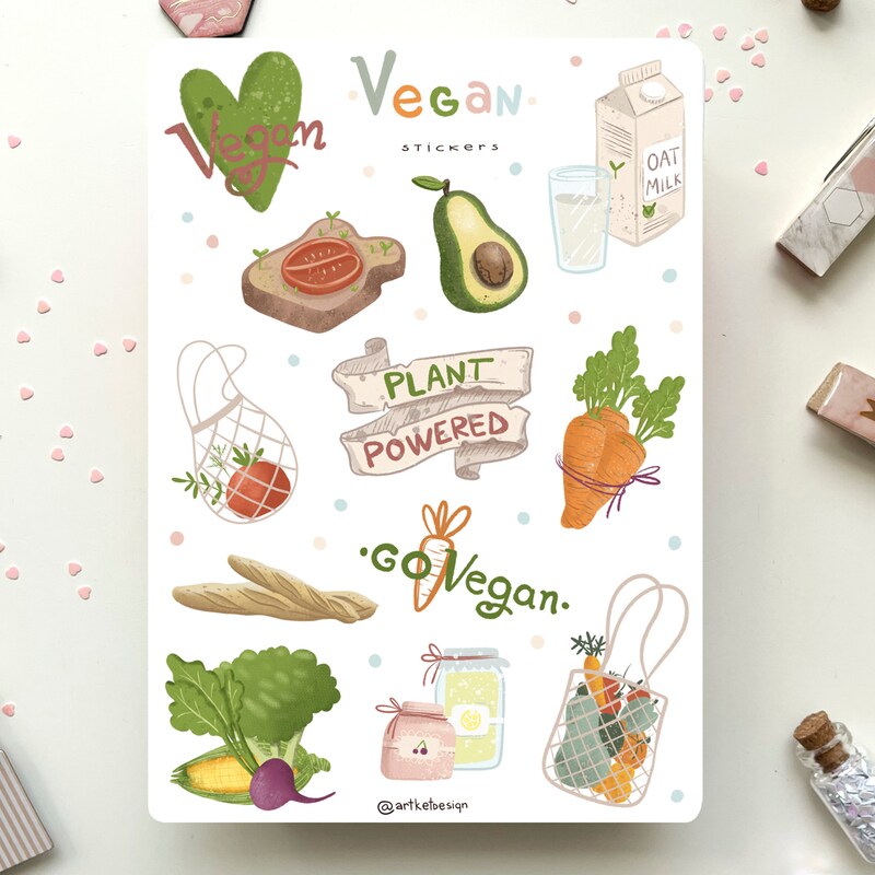 Vegan Sticker - Etsy