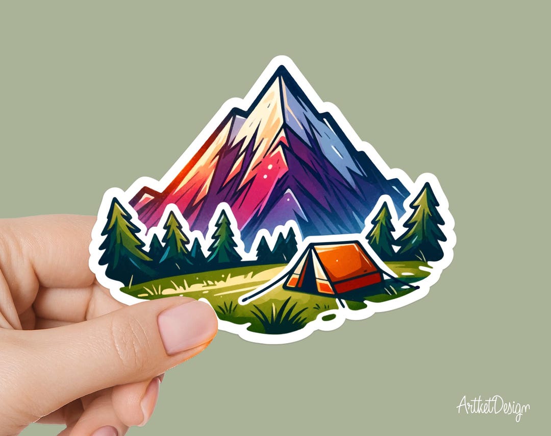 Camping Sticker: Outdoor Adventure Decal for Hikers and Campers - Etsy