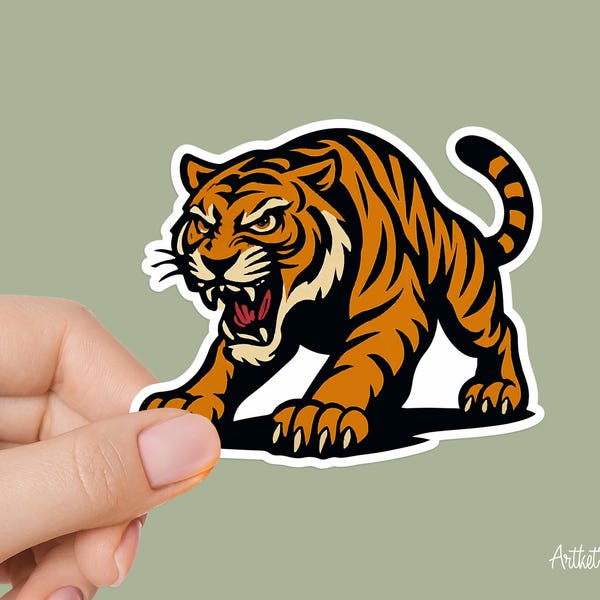 Fierce Tiger Vinyl Decal - Etsy