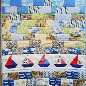 Quilt Top Kit Nautical Theme Full Instructions & Pattern Provided ...