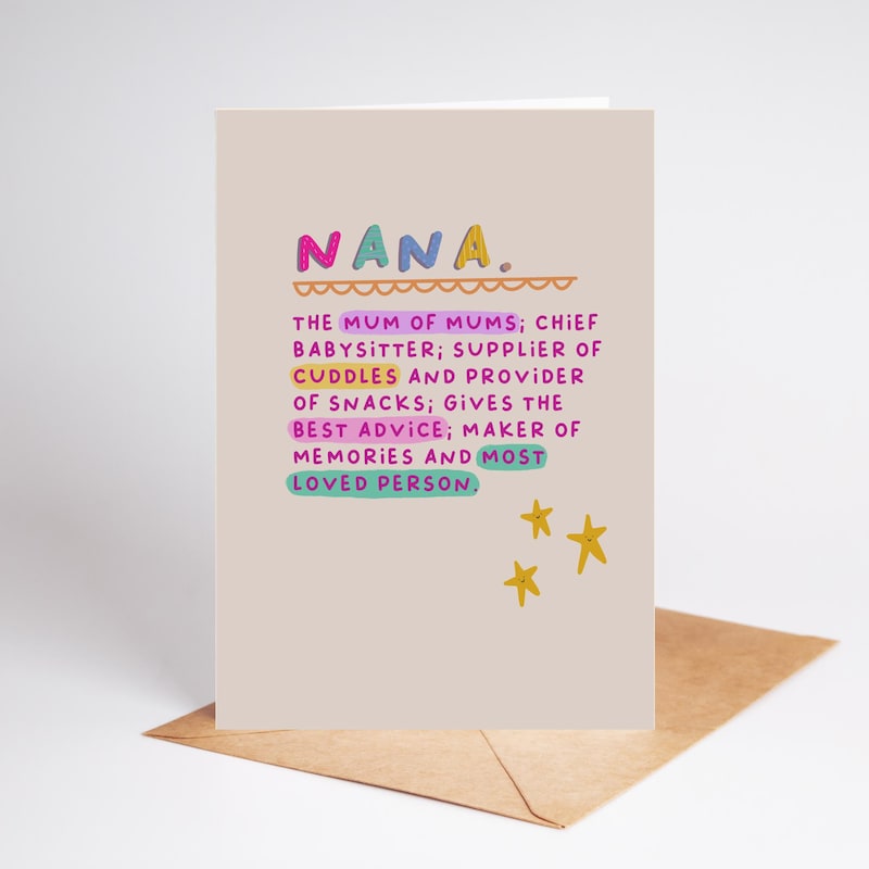 Nana Card - Etsy