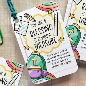 Cute Christian Teacher Appreciation Printable Gift Tag, You Are A ...