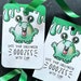 Cute Slime Monster Tags, Printable Halloween Alien Gift Tag, Hand Drawn ...