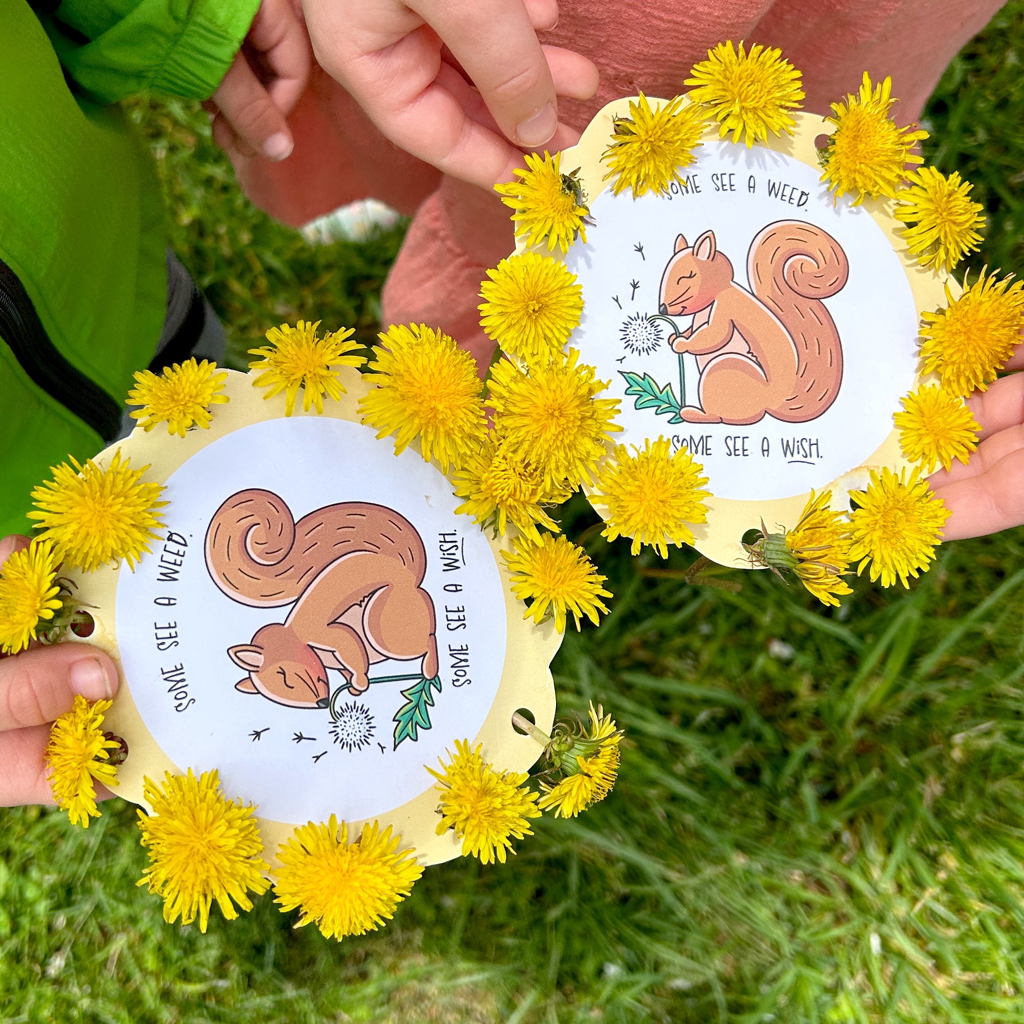 Dandelion Wish Threading Cards, Nature Walk Kids Activity, Montessori ...