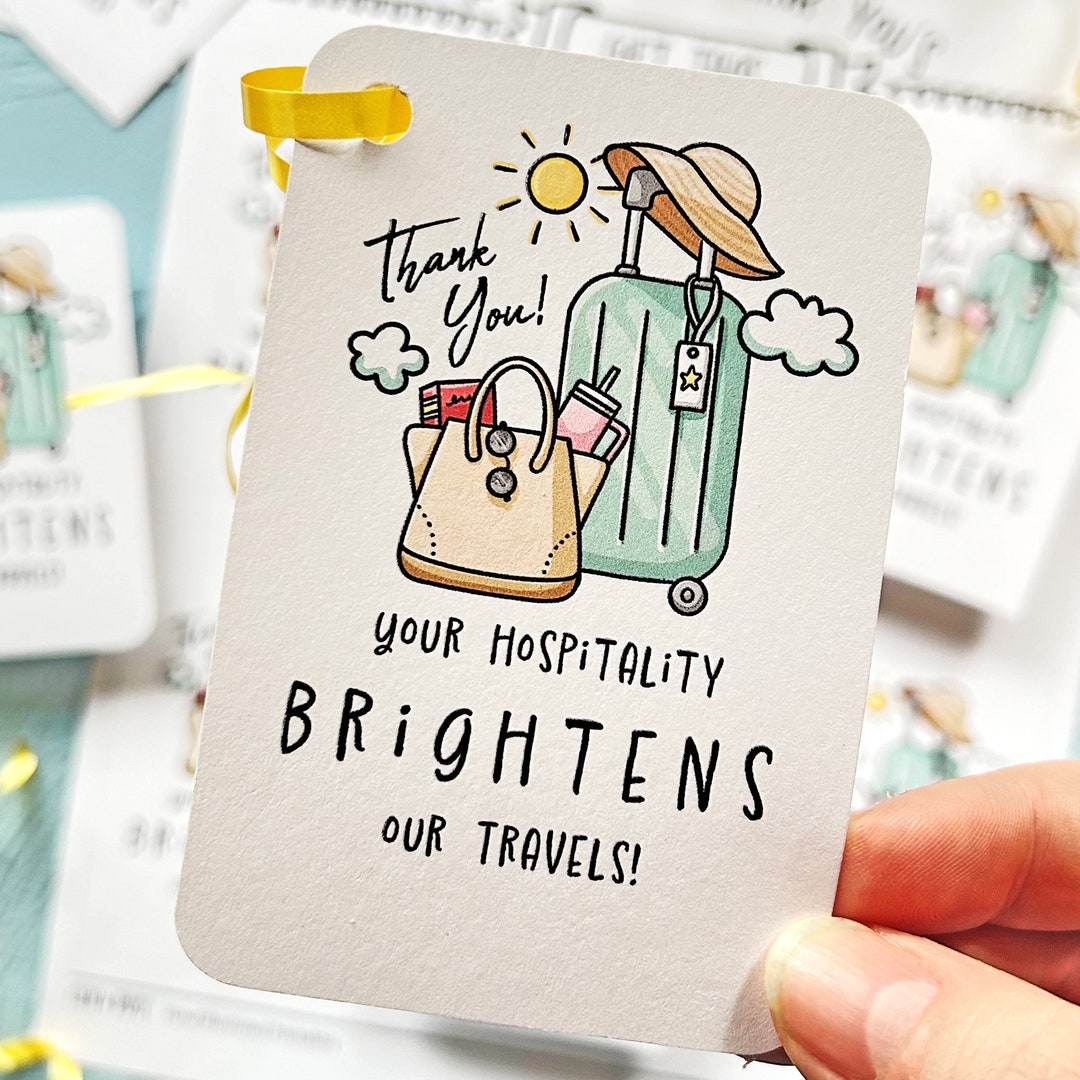 Printable Hospitality Gift Tag, Hotel Staff Flight Crew Care Package ...