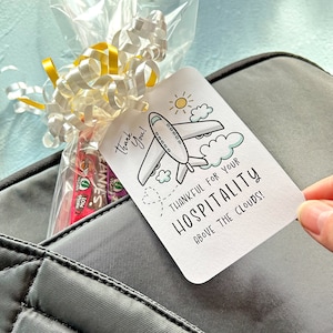 Printable Flight Attendant Gift Tag, Flight Crew Care Package Labels ...