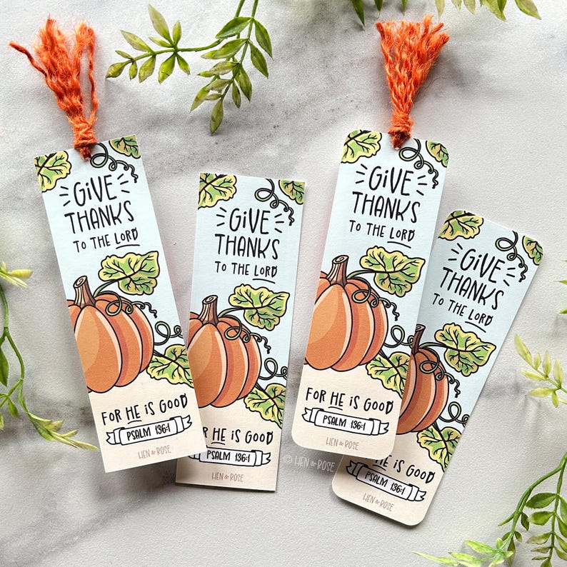 Give Thanks Bible Bookmark Printable, Christian Quote From Psalms 136 ...