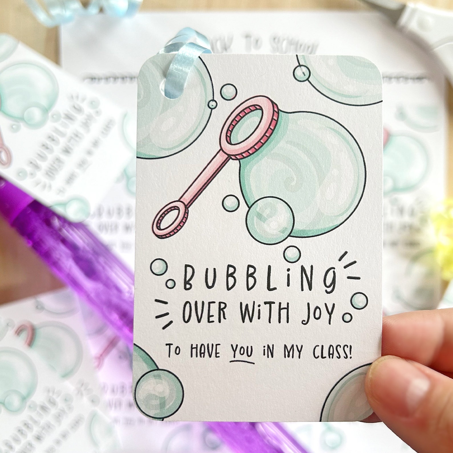 Printable Bubble Gift Tags, Back to School Orientation, First Day of ...