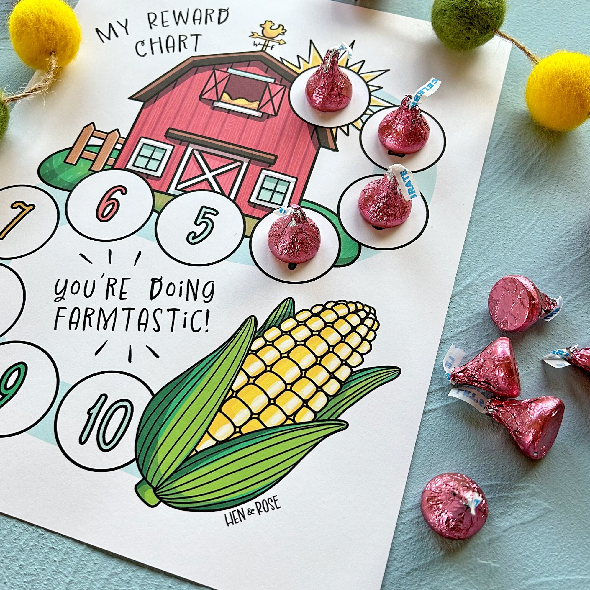 Kids Reward Chart Kit, Play Money Bucks Coupon Tokens, Homestead Farm ...